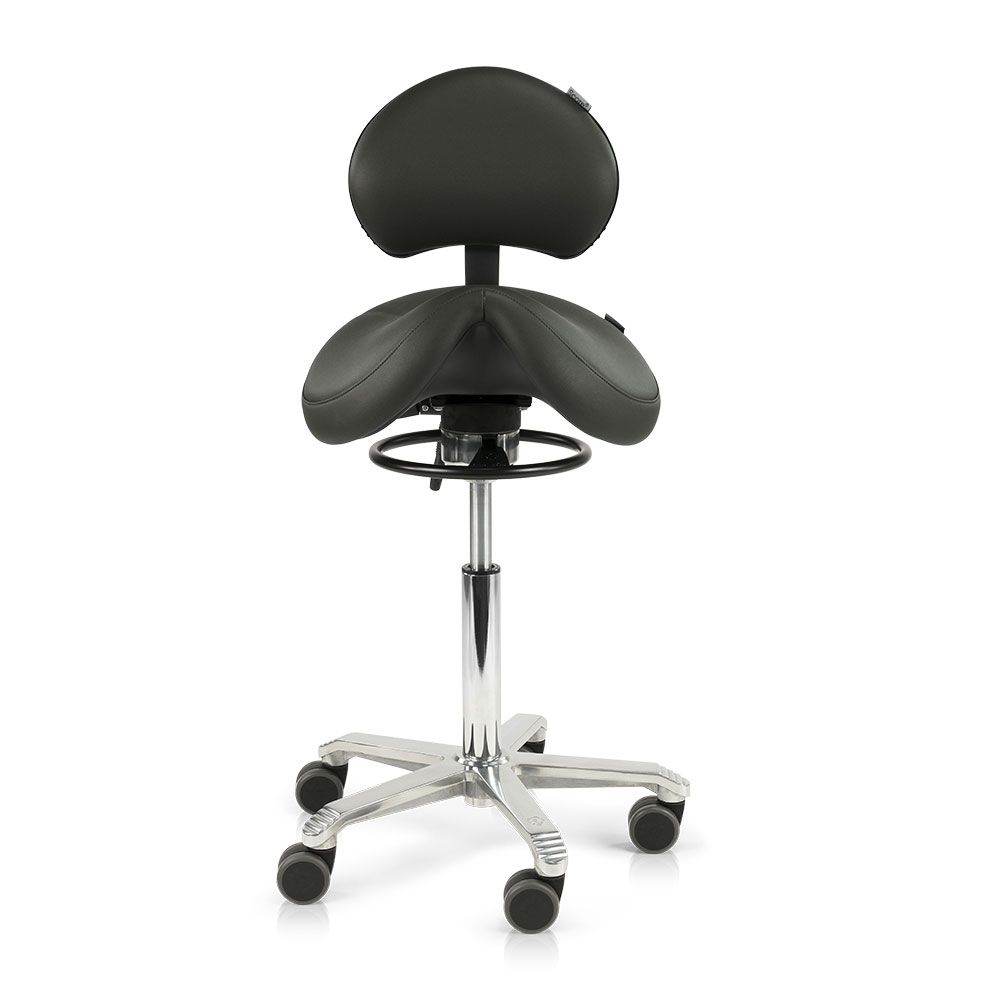 Score Jumper Balance Saddle Stool with Backrest | Posturite
