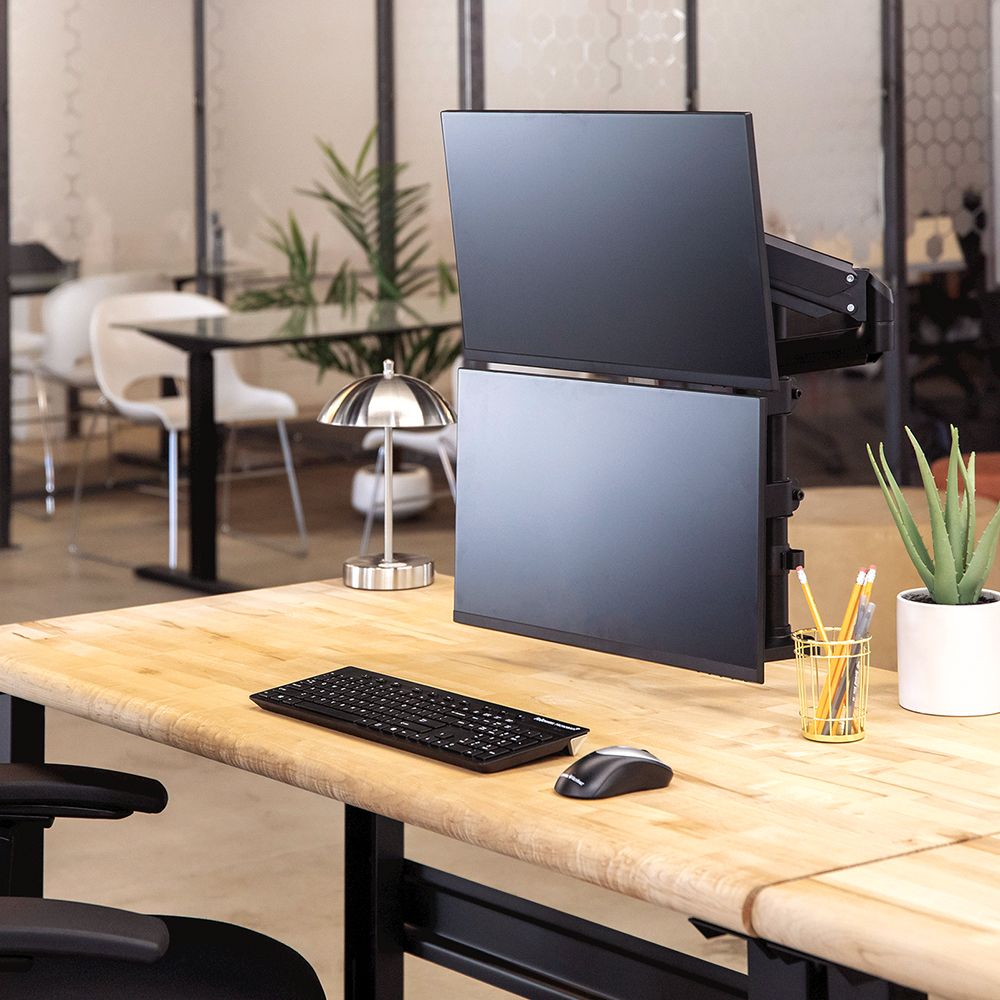 Platinum Series™ Dual Stacking Monitor Arm from Posturite