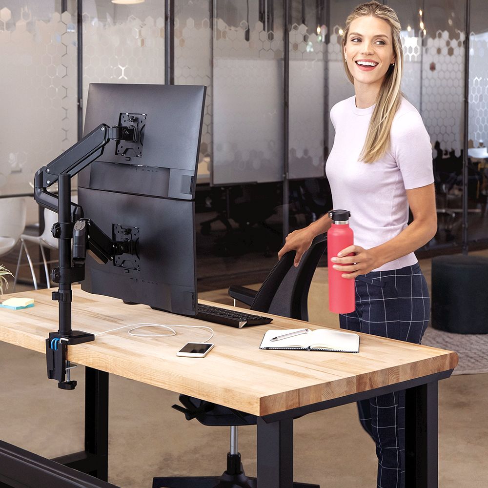 Platinum Series™ Dual Stacking Monitor Arm from Posturite