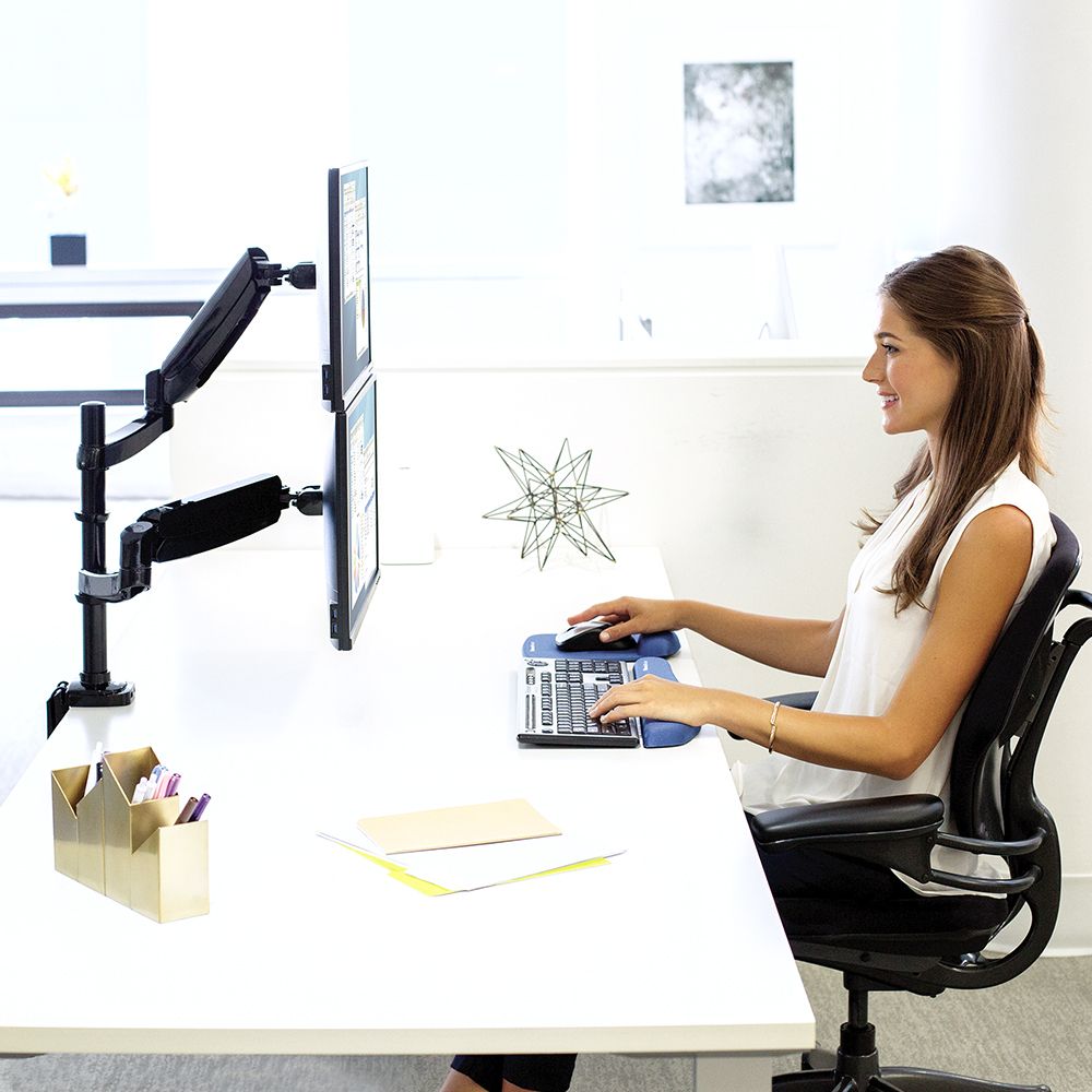 Platinum Series™ Dual Stacking Monitor Arm from Posturite