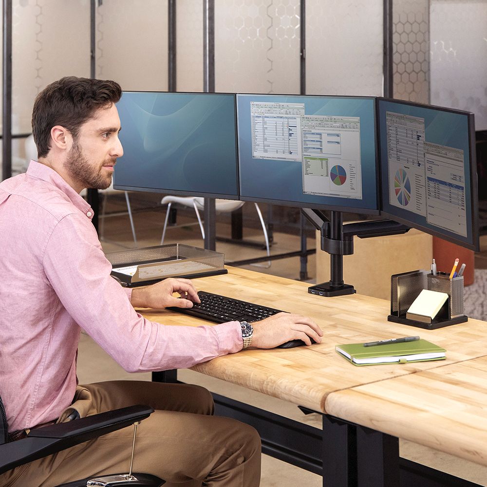 Platinum Series™ Triple Monitor Arm from Posturite