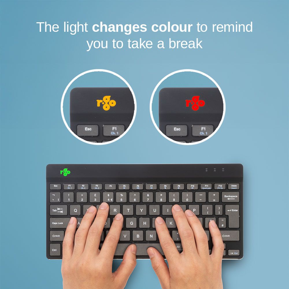 R-Go Black Compact Break Mini Keyboard from Posturite