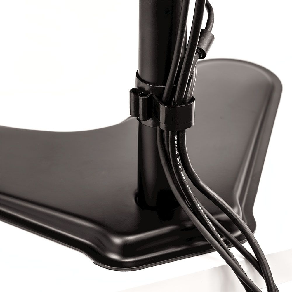 Seasa Freestanding Dual Horizontal Monitor Arm | Posturite