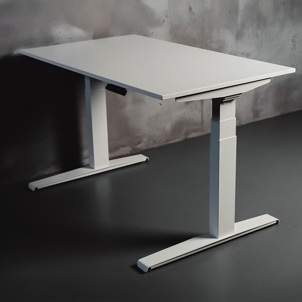 JOSHO Homeworker White Electric Sit-Stand Desk from Posturite